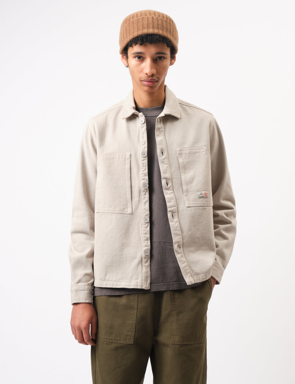 Bhode Map Pocket Overshirt Twill - Cornish Stone | Urban Excess. – URBAN EXCESS