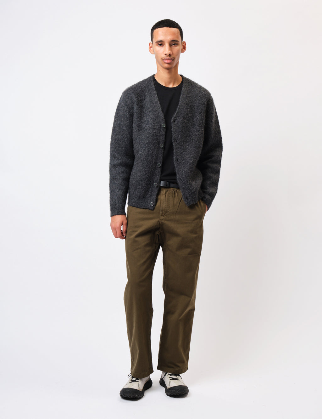 Gramicci Mohair Cardigan - Charcoal Grey | Urban Excess. – URBAN EXCESS