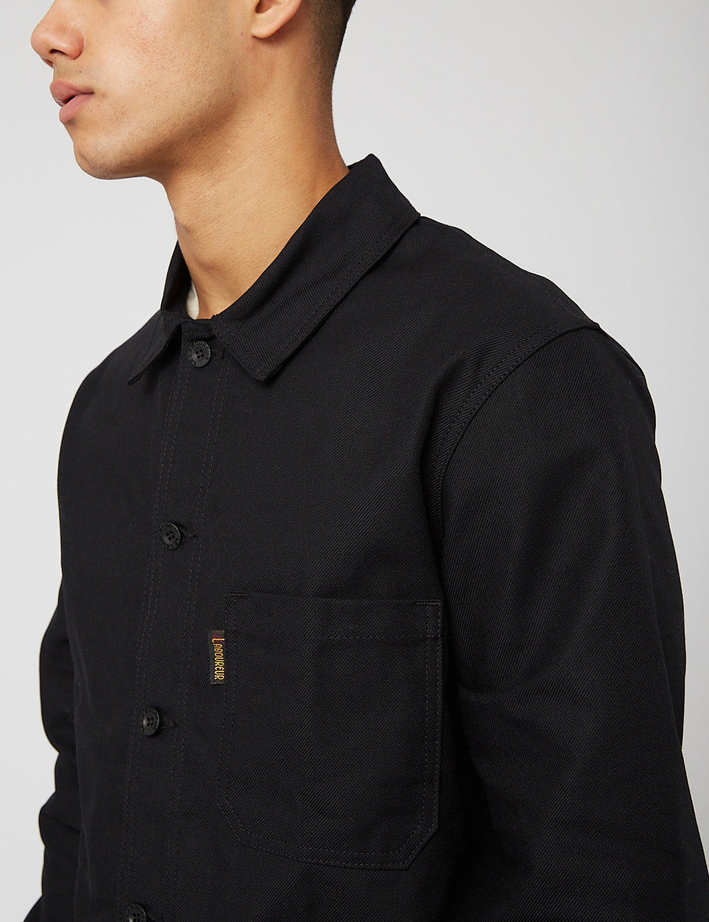 Le Laboureur Cotton Work Jacket - Black I URBAN EXCESS.