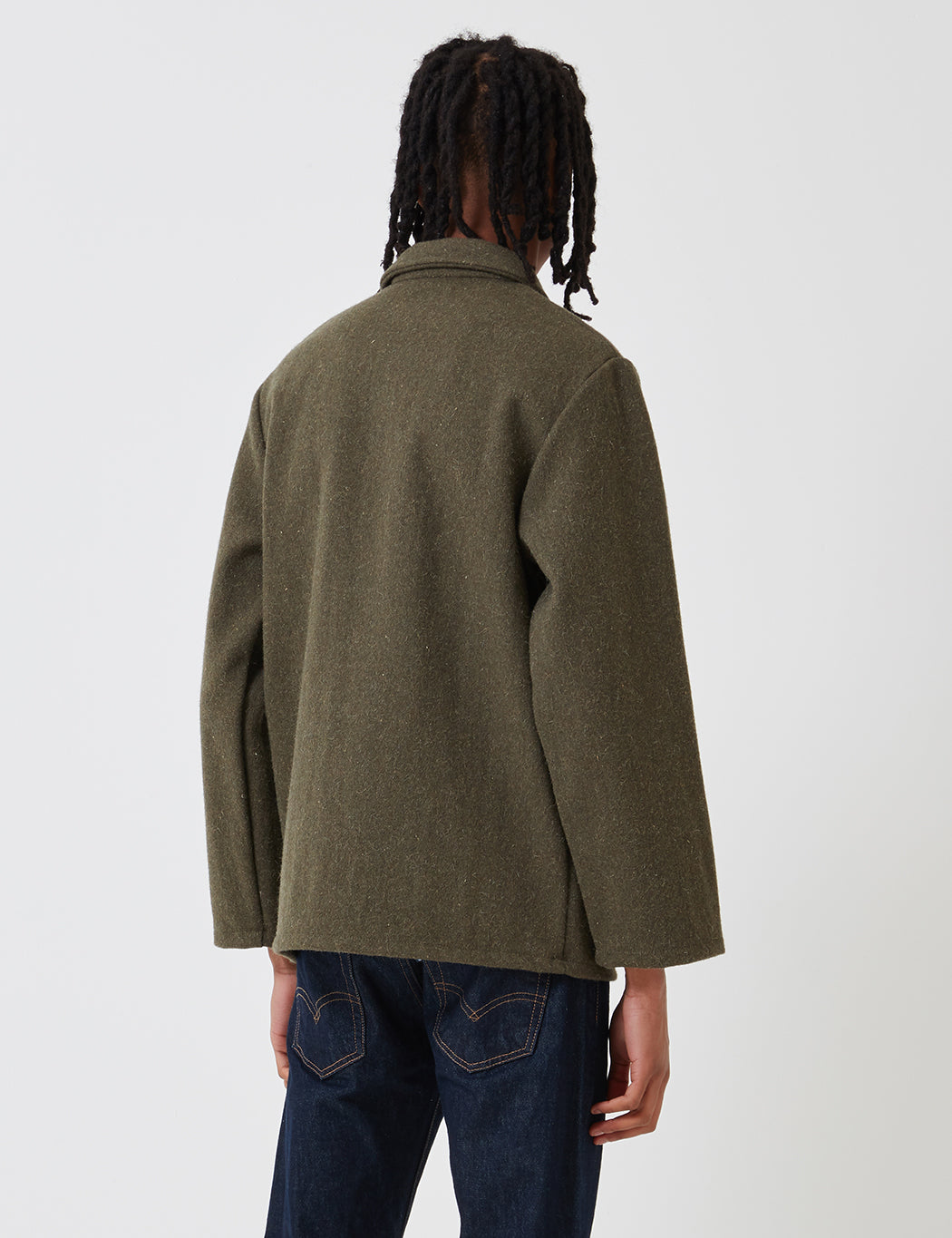Le Laboureur Wool Work Jacket - Khaki Green | URBAN EXCESS.