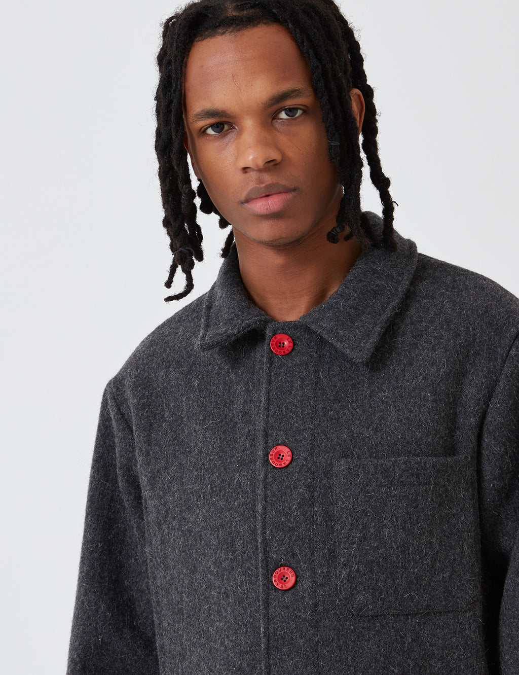 Shop Le Laboureur Wool Work Jacket - Grey | URBAN EXCESS.